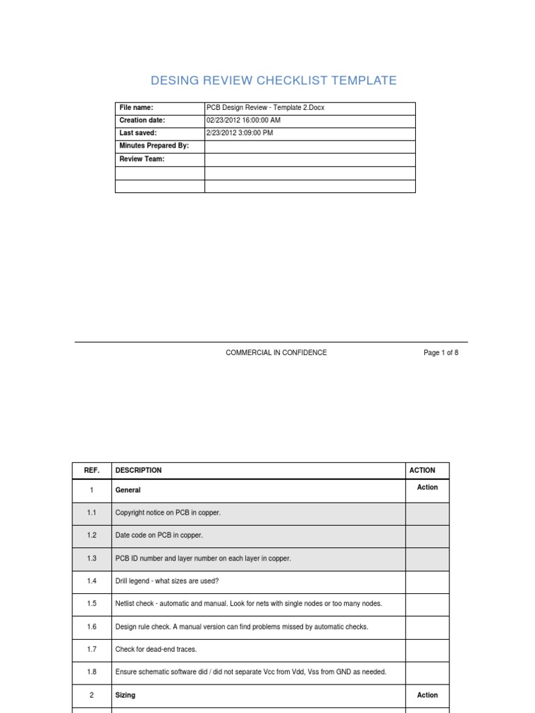 PCB Design Review - Template | PDF | Printed Circuit Board | Electrical ...
