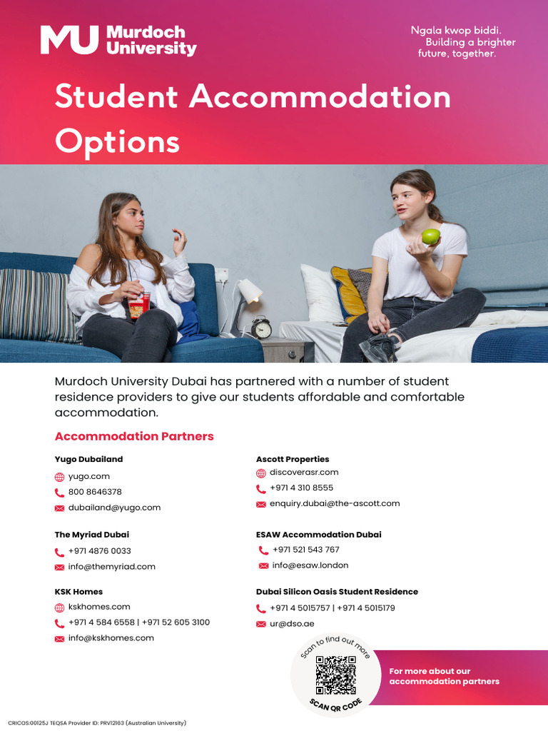 MUD Student Accommodation Options Flyer | PDF