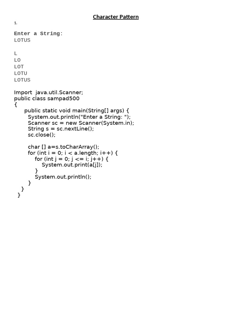 Blue Jaba Character Pattern | PDF | Computer Programming | Software ...