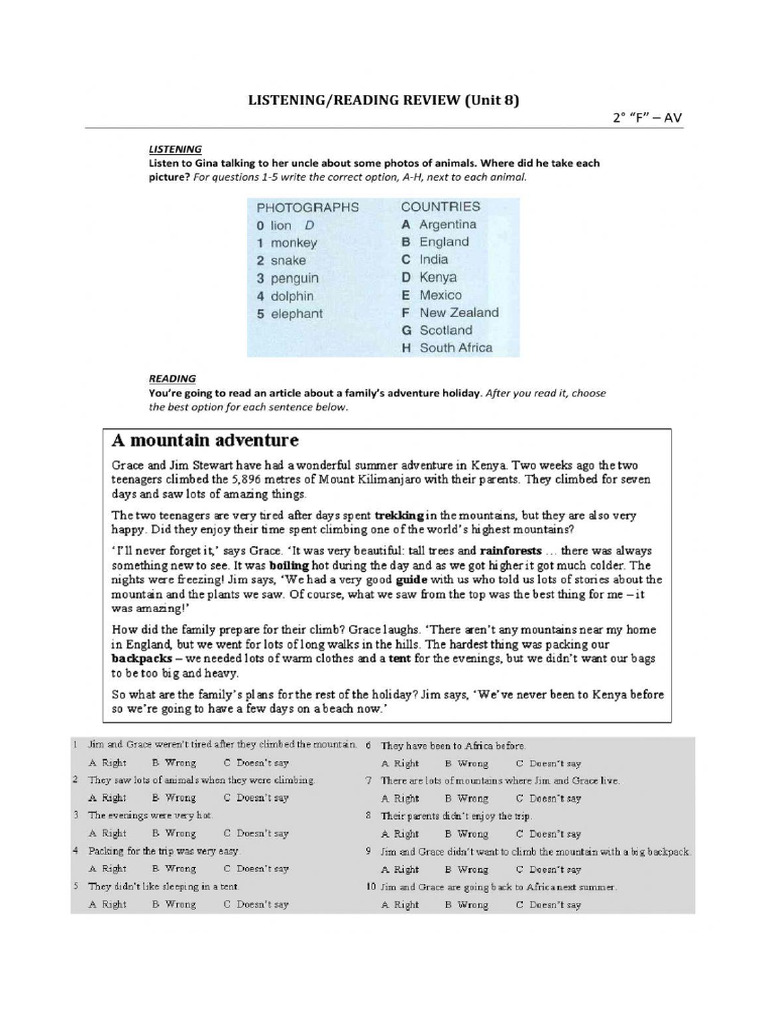 Unit 8 Reading | PDF