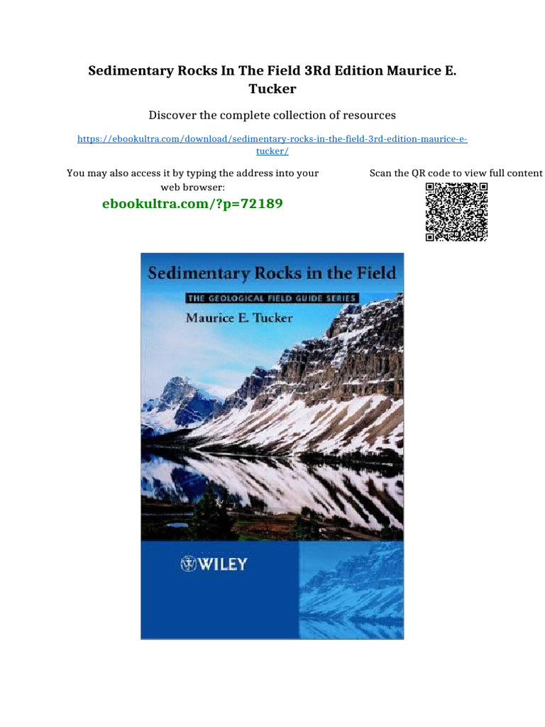 Sedimentary Rocks in The Field 3rd Edition Maurice E. Tucker Available ...