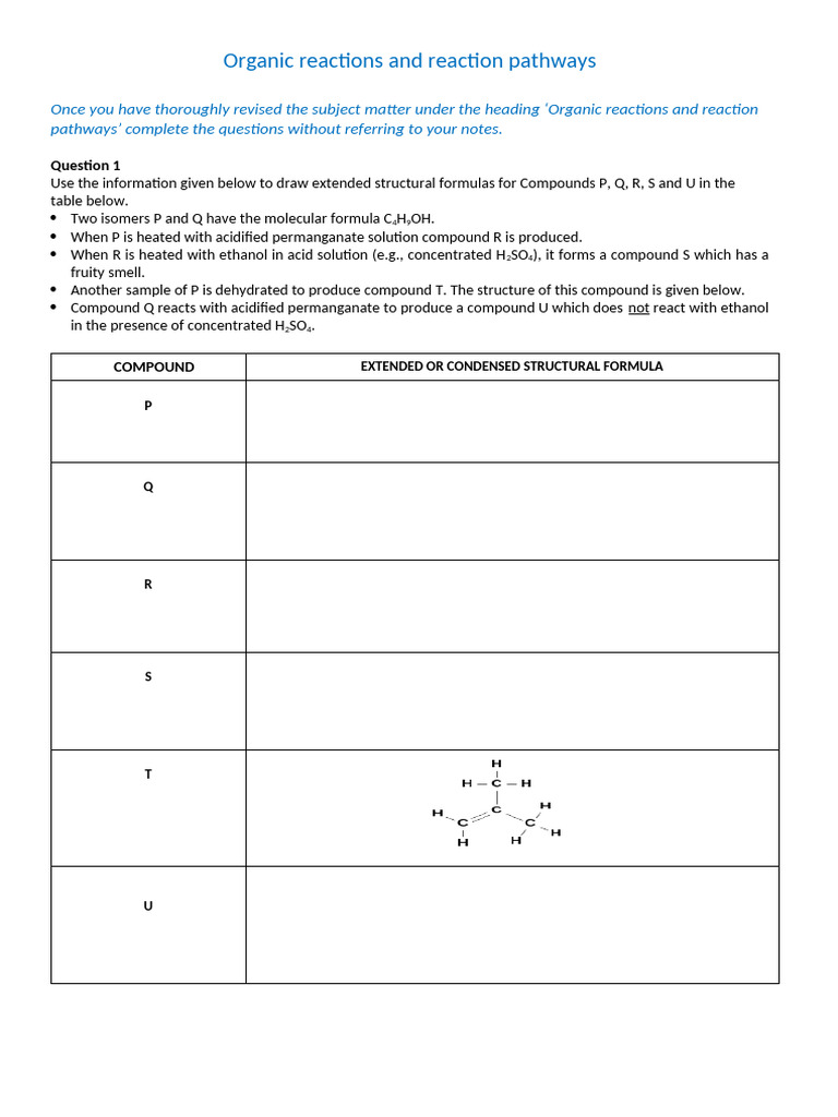 Organic Reactions and Reaction Pathways | PDF | Chemical Reactions | Acid