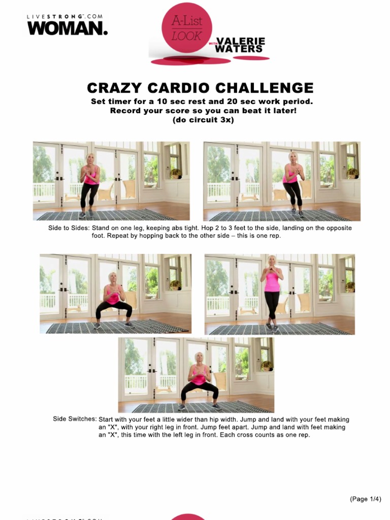 Insanity Cardio Challenge Workout | PDF