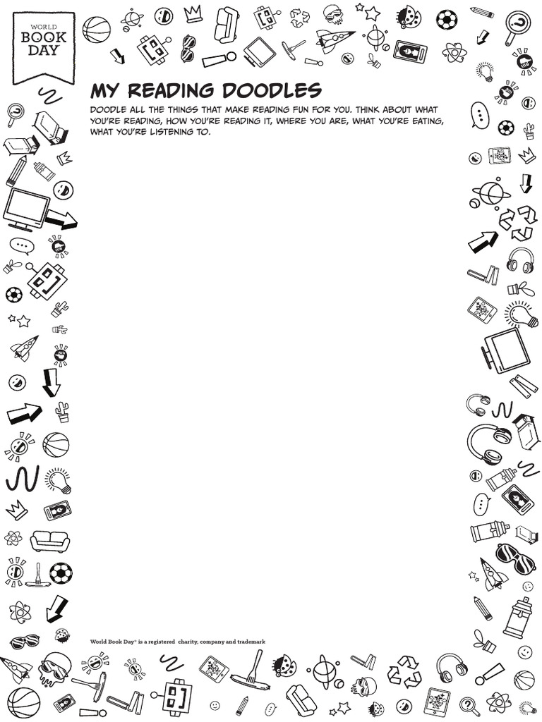 World Book Day 2025 Doodle Activity Sheet | PDF