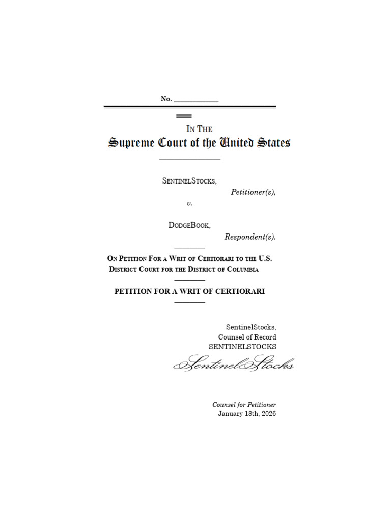 Petition For Writ of Certiorari | PDF | Lawsuit | Complaint