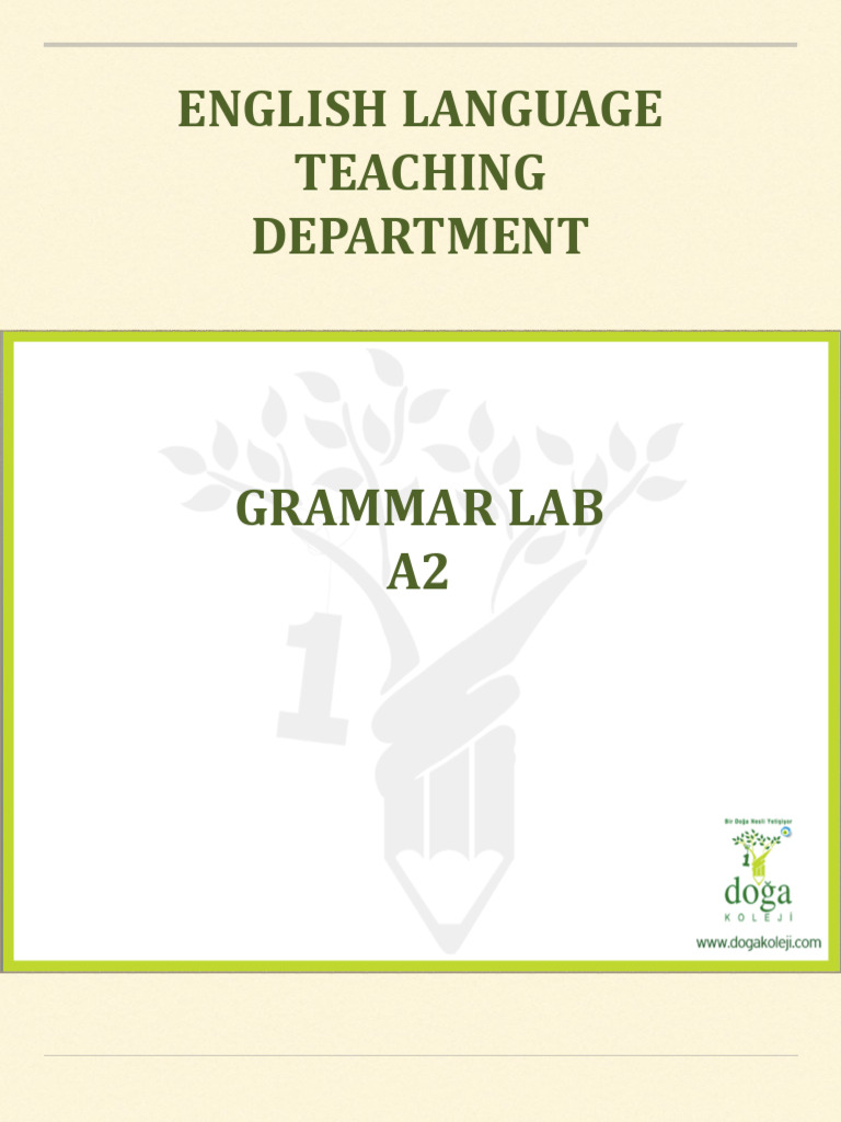 Grammar Lab A2 | PDF