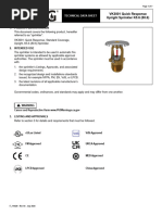 Victaulic Sprinkler Data Sheet | PDF | Fire Sprinkler System | Safety