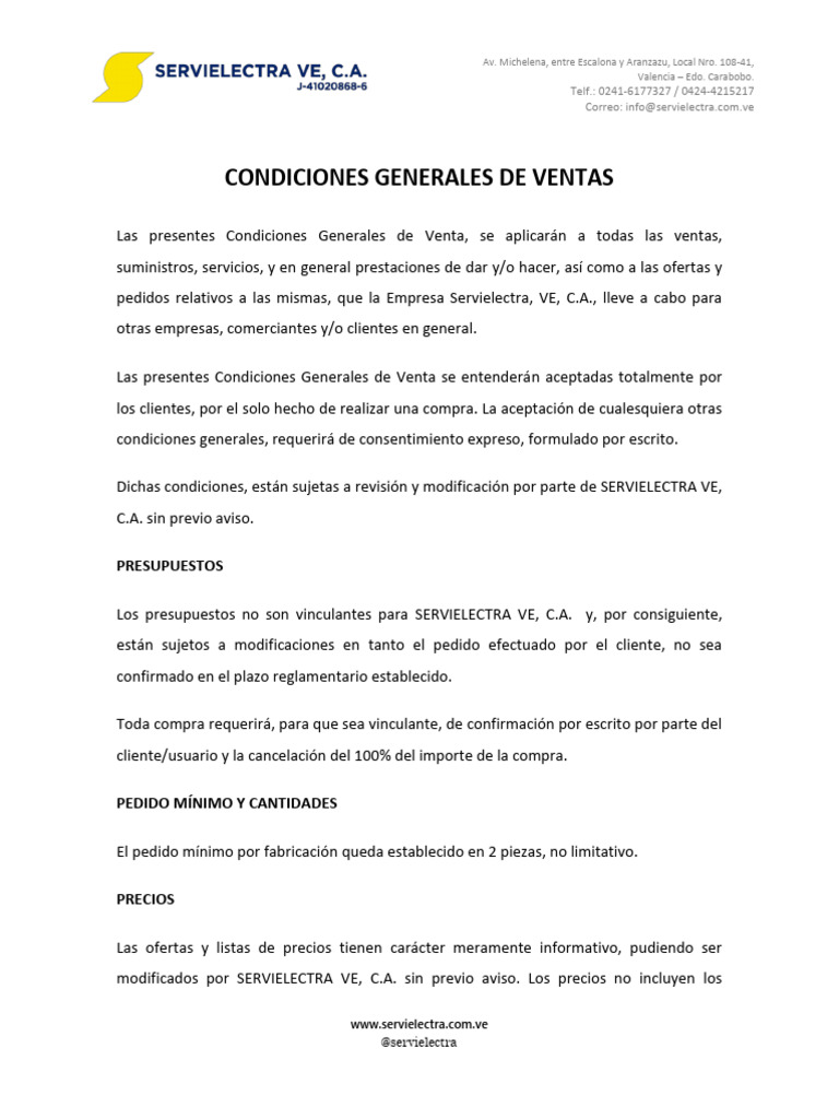 Condicions Generals