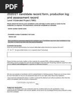 AQA EPQ Production Log Template 2025 | PDF