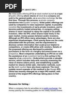 Project Report On Indian IPO | PDF | Initial Public Offering ...