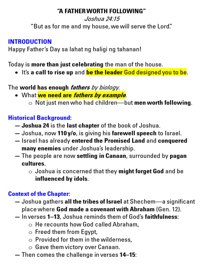 A Father Worth Following | PDF | Religious Belief And Doctrine