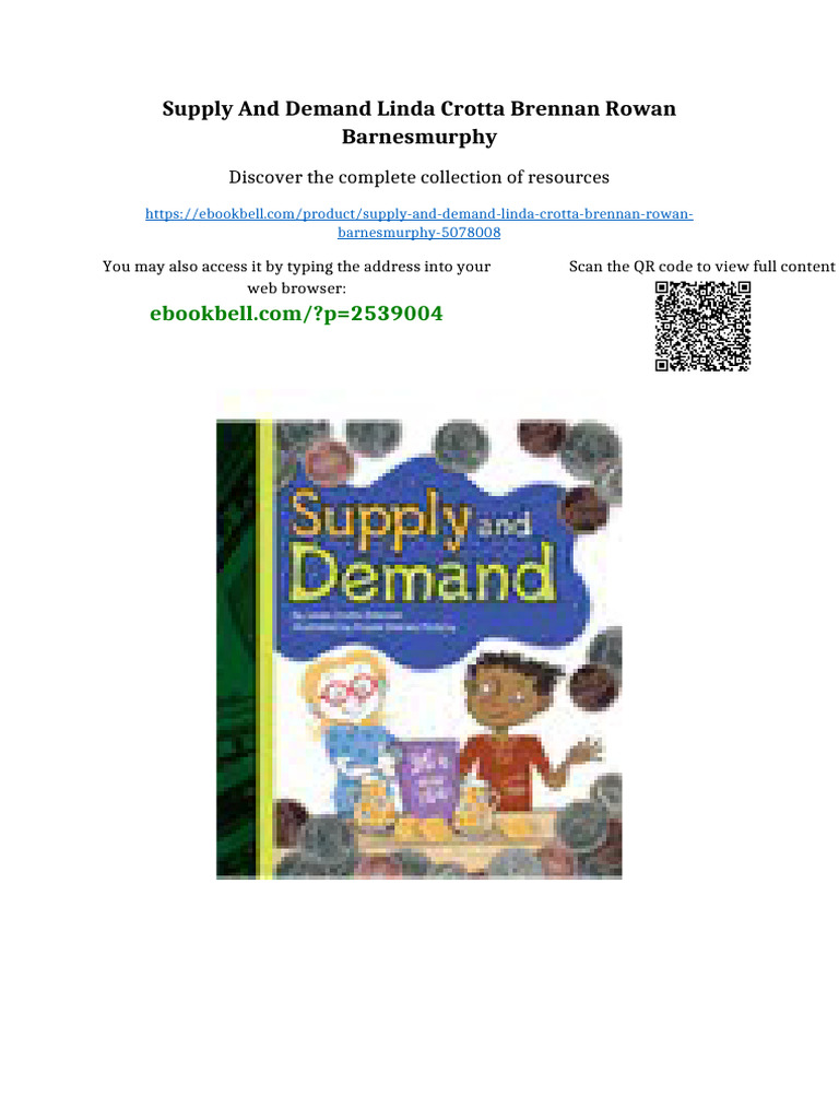 Supply and Demand Linda Crotta Brennan Rowan Barnesmurphy Available All ...