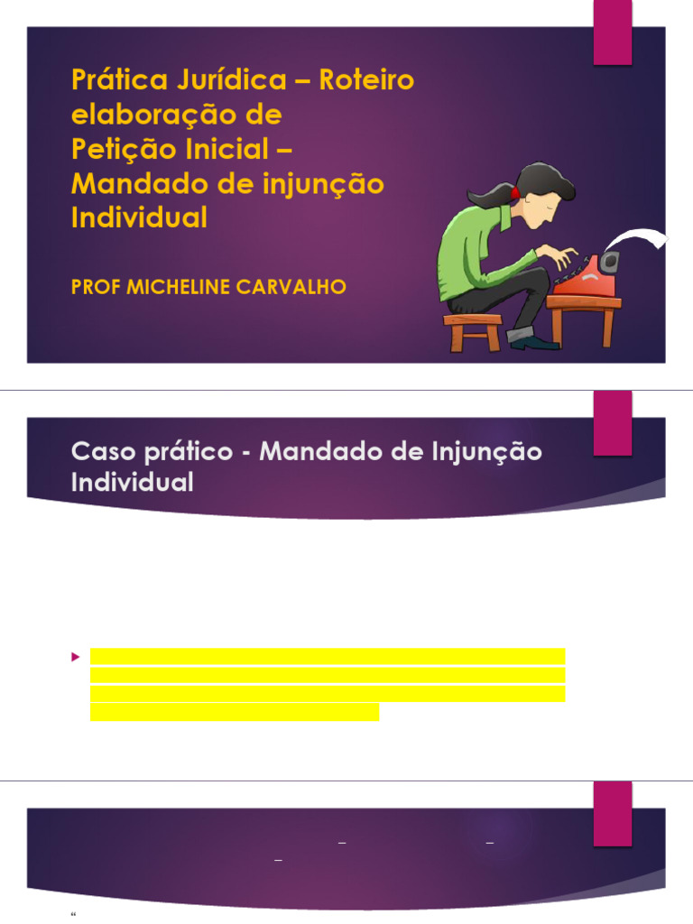 7 Prática Jurídica - Roteiro Petição Mandado de Injunção | PDF ...