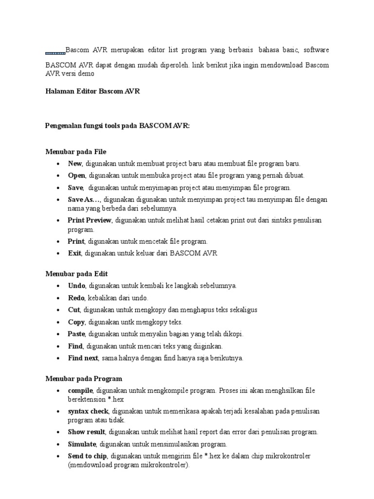 Panduan Lengkap BASCOM AVR | PDF