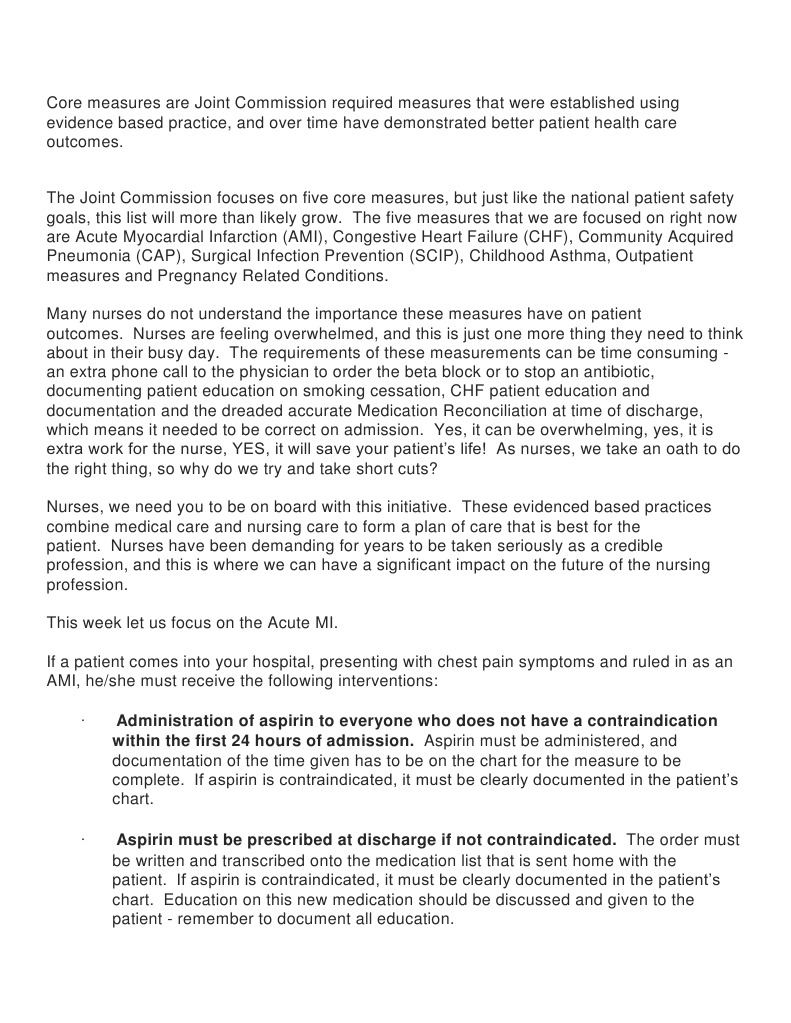 Core Measures for Heart Failure and Pneumonia | PDF | Heart Failure ...