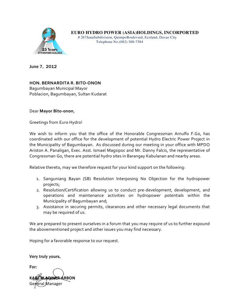 Letter To LGU Bagumbayan | PDF