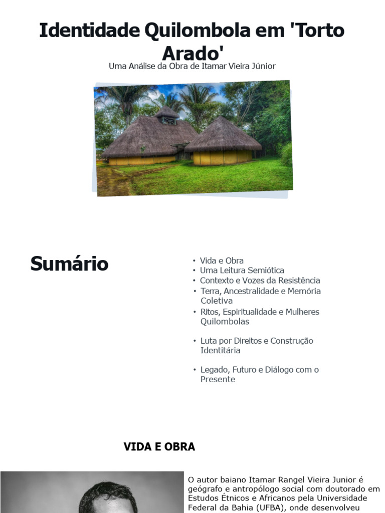Identidade Quilombola em Torto Arado - SLIDE ATT | PDF