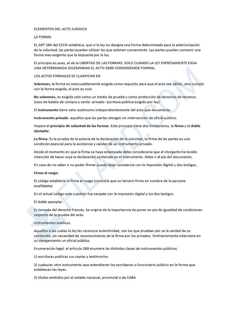 Elementos Del Acto Juridico Forma | PDF | Justicia | Crimen y violencia