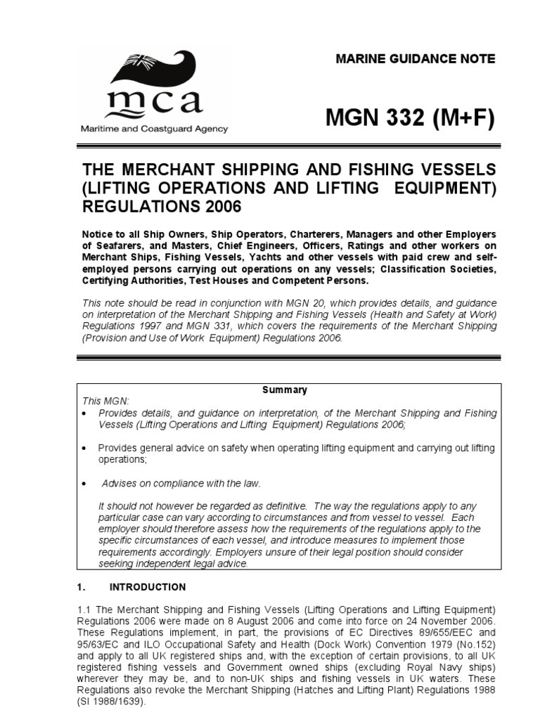 MGN 332 | PDF | Safety | Ships