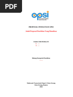 Proposal Penelitian OPSI 2024 | PDF