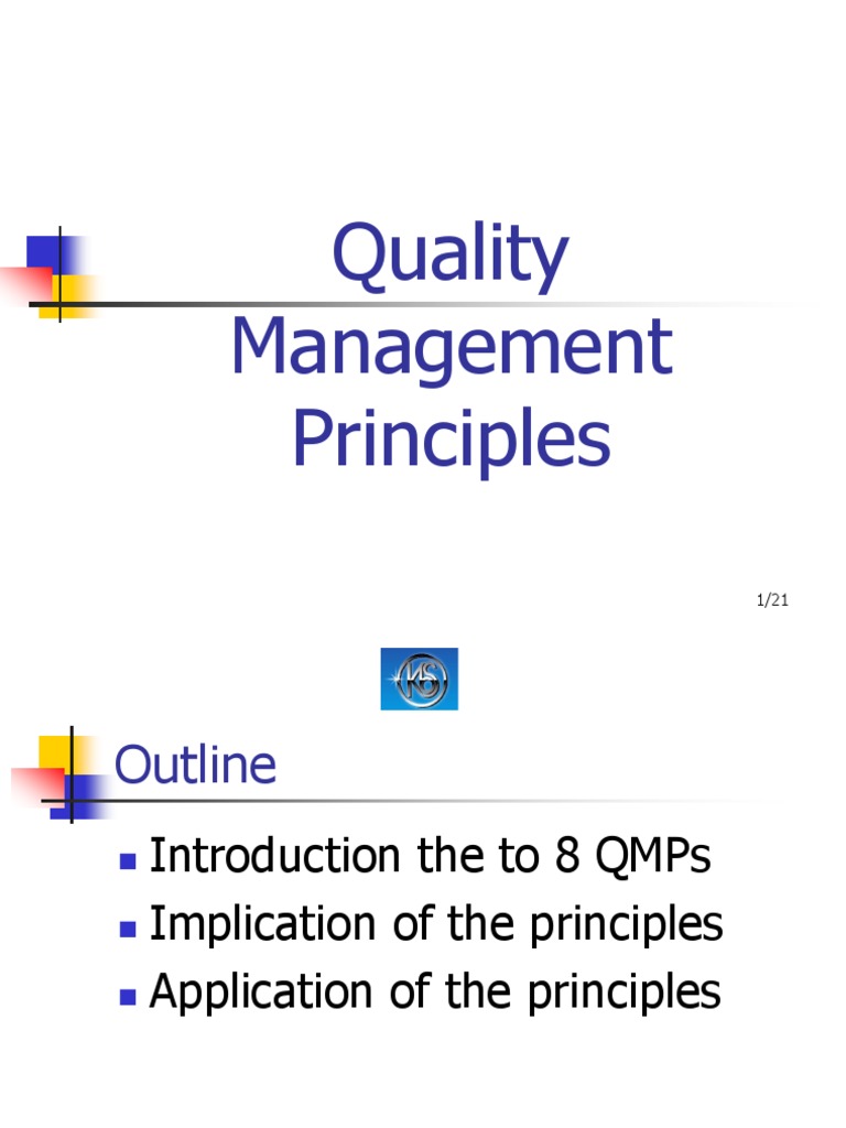 Quality Management Principles Slides | PDF | Quality Management | Goal