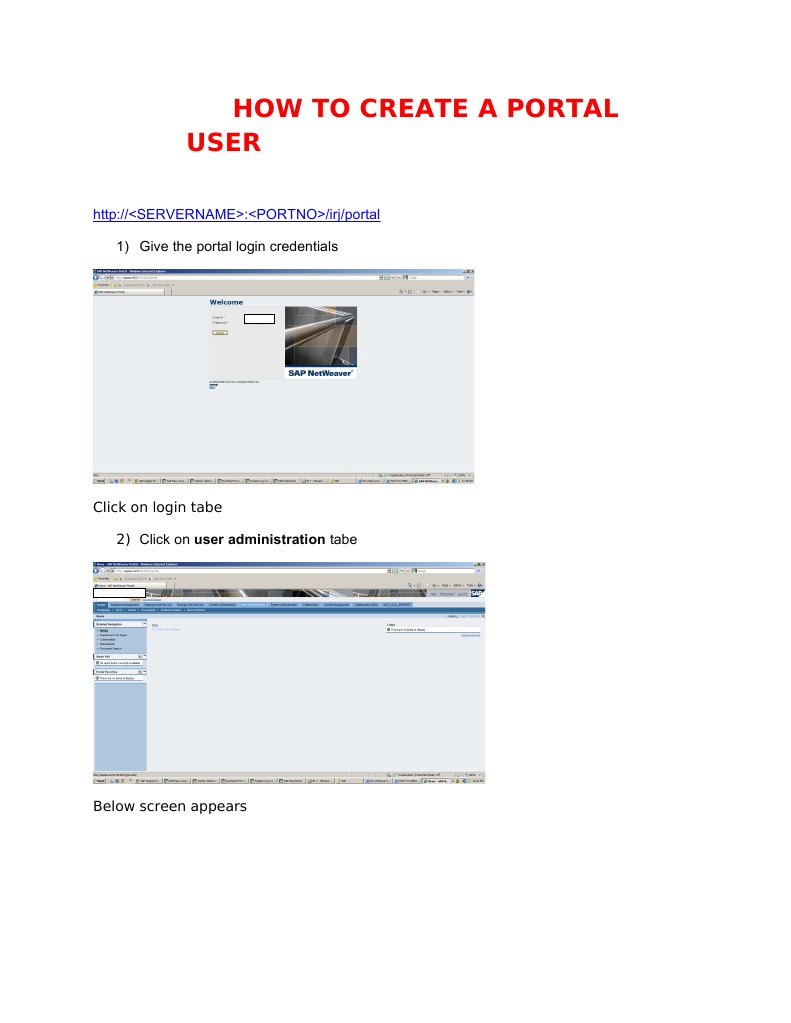 Create User in Portal Administration | PDF | Finance & Money Management ...