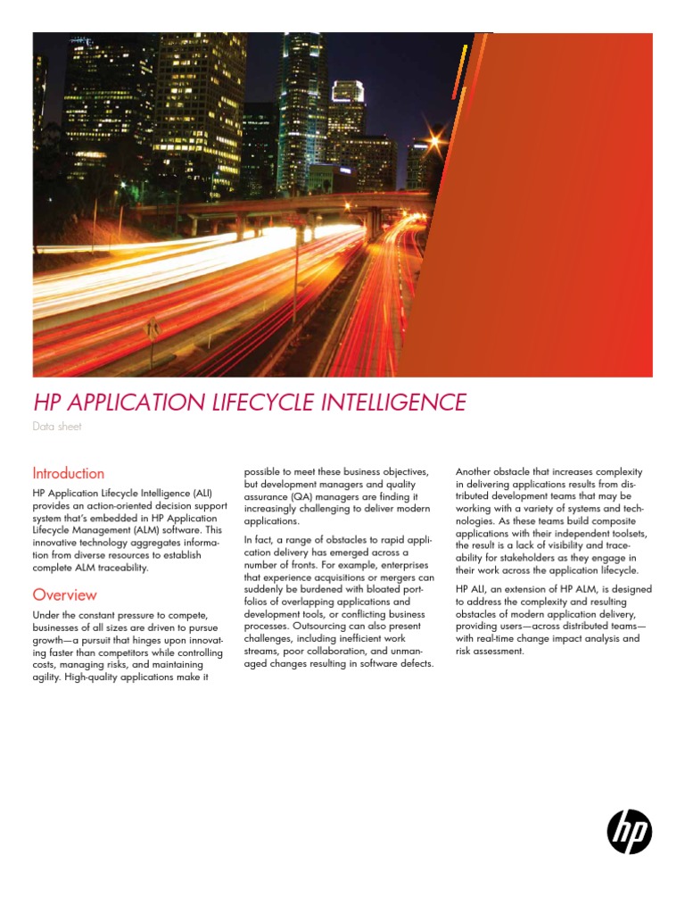 HP Application Lifecycle Intelligence | PDF | Hewlett Packard ...