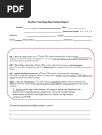 HISD Core Spot Observation Form 25-26 | PDF | Teachers | Learning