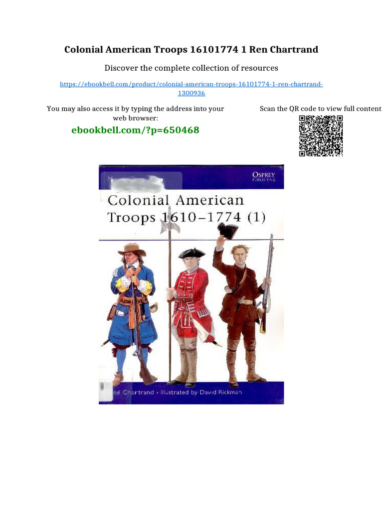 Colonial American Troops 16101774 1 Ren Chartrand Full | PDF | Coroner