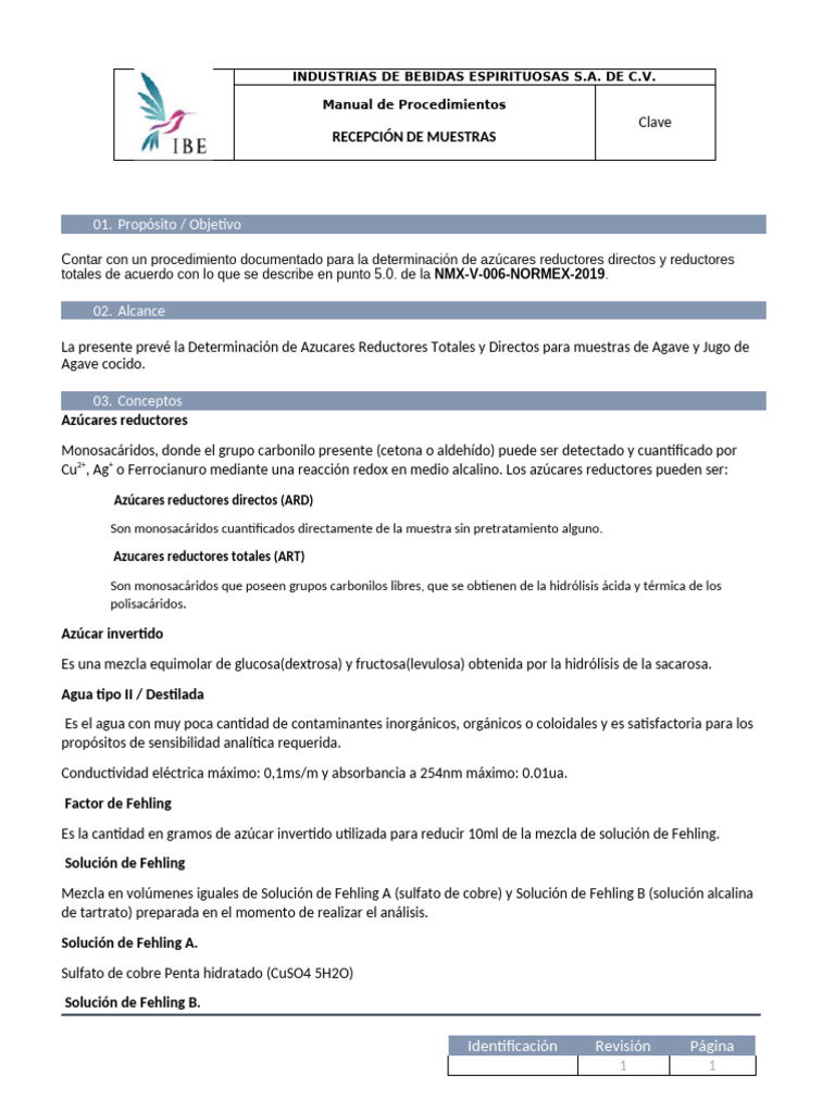 Procedimiento Determinación de ART | PDF | Valoración | Química