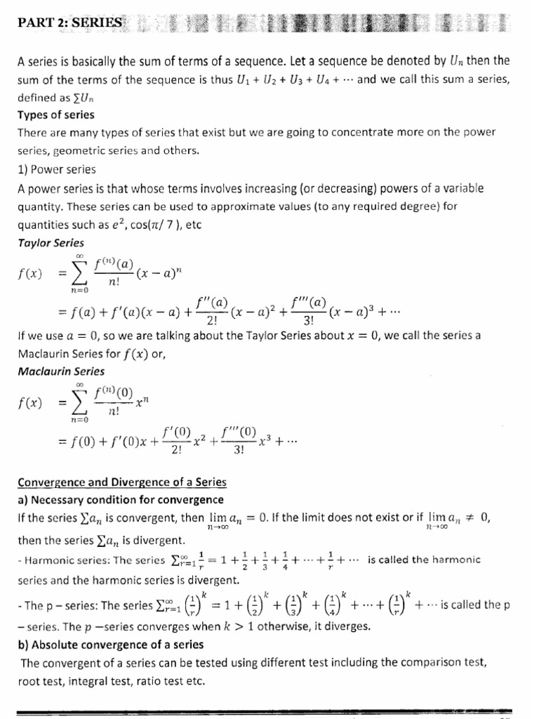 Sequences and Series (Part 2) | PDF