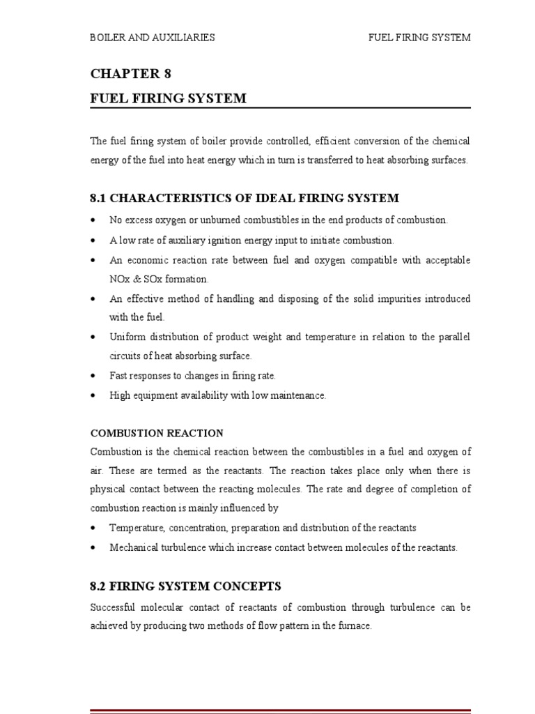 Fuel Firing Systems in Boilers | PDF | Furnace | Combustion