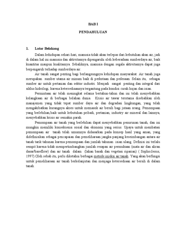 Injeksi Air Tanah: Metode dan Manfaat | PDF