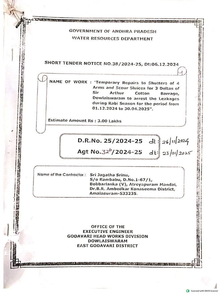 Agreement Jagatha Srinu | PDF