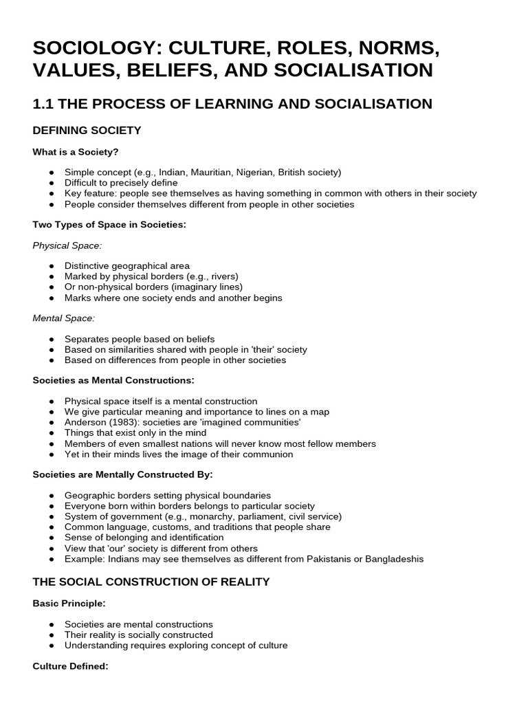Sociology A Level Socialisation | PDF | Socialization | Sociology