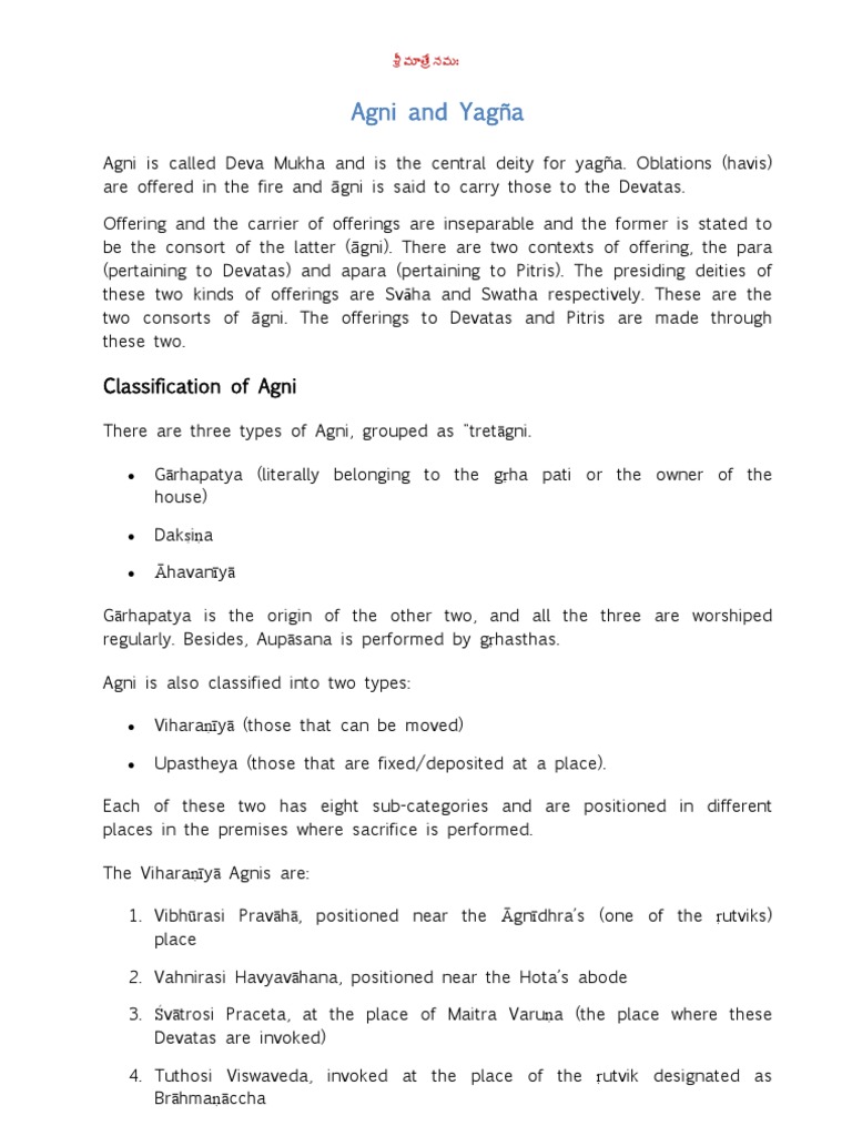 Agni and Yagna | PDF | Vedas | Hindu Behaviour And Experience