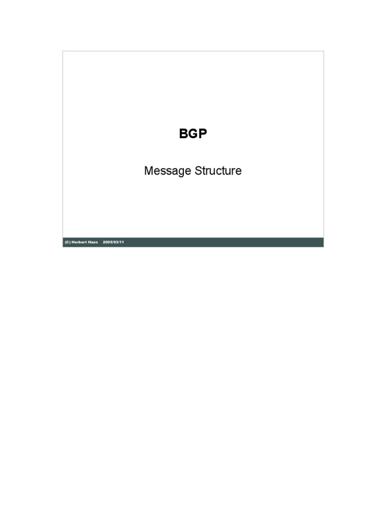 31 - Routing - BGP - Packet Structure | PDF | Network Packet ...
