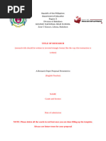 Grade 10 Research Paper Template | PDF | Statistics | Survey Methodology