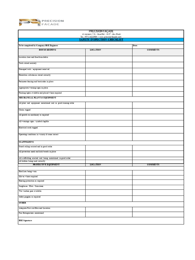 Housekeeping Checklist | PDF
