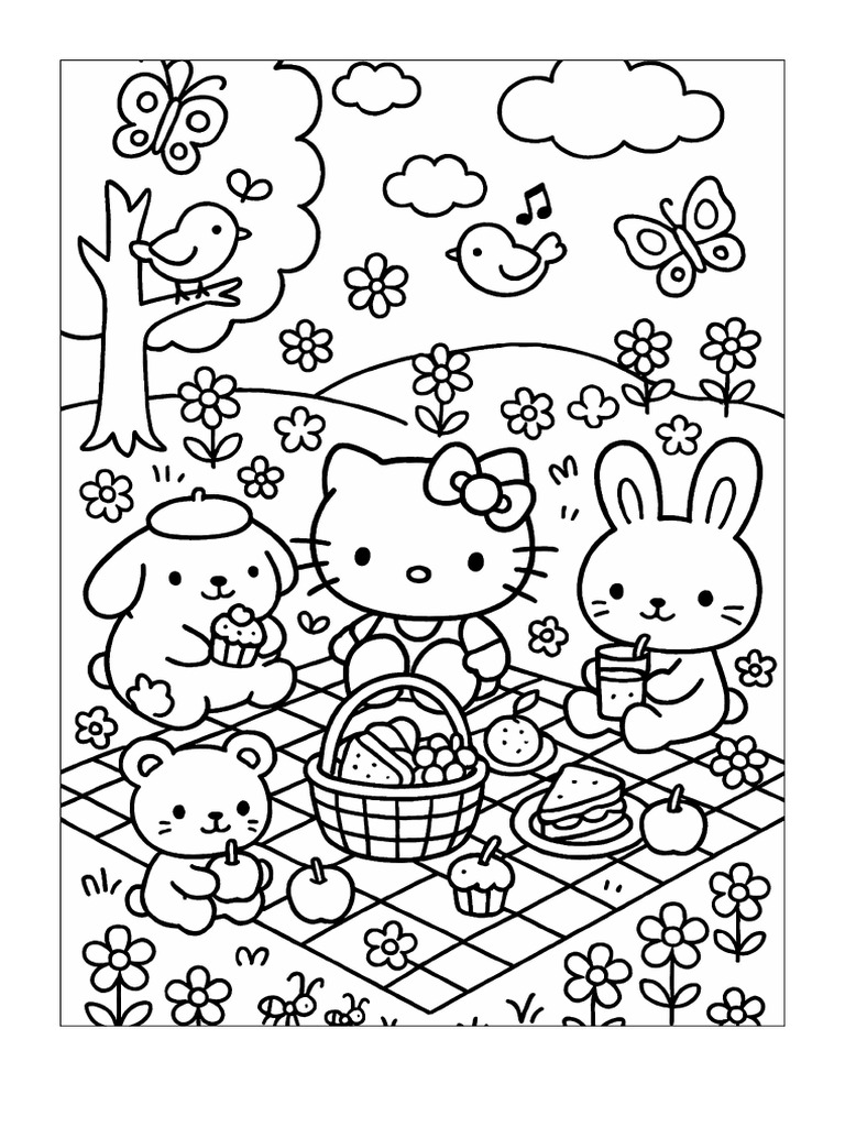 Coloring Pages For Children Hello Kitty 31189 | PDF