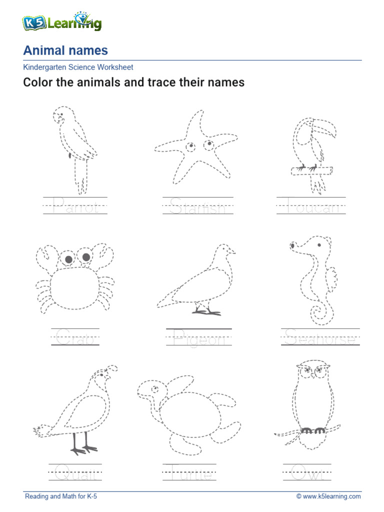 Animal Names F | PDF