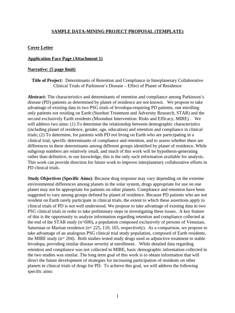 Proposal Template 10-22-08 Sample Proposal Posted To Website 11-7-08 ...