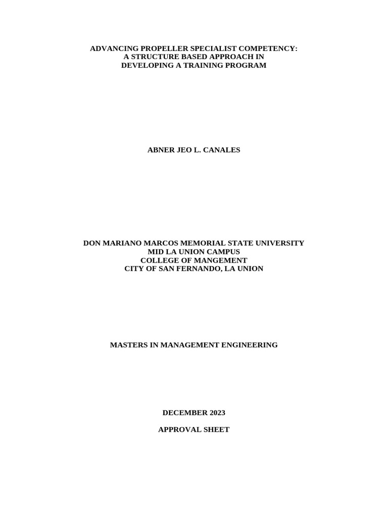A Structure Based Approach in Developing A Training Program | PDF ...