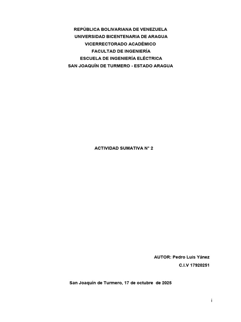 Pedro Yanez. Sumativa 2 | PDF | Metrología | Transformador
