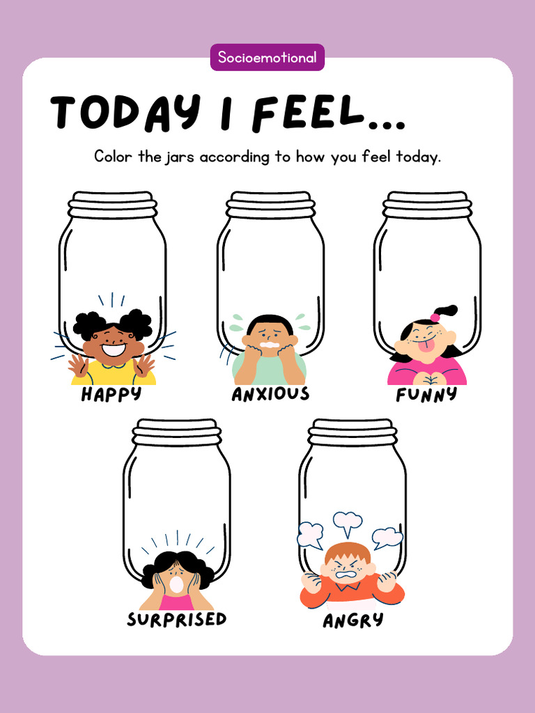 Today I Feel Socioemotional Worksheet | PDF