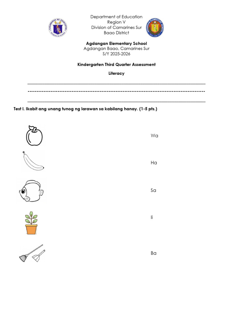 Quarterly Assessment 3 RD Quarter | PDF