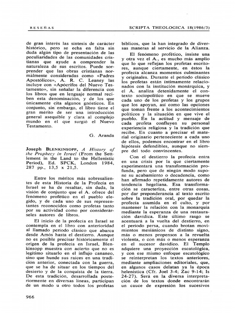 Joseph BLENKINSOPP a History of the Prophecy in Is | PDF | Jesús | Biblia