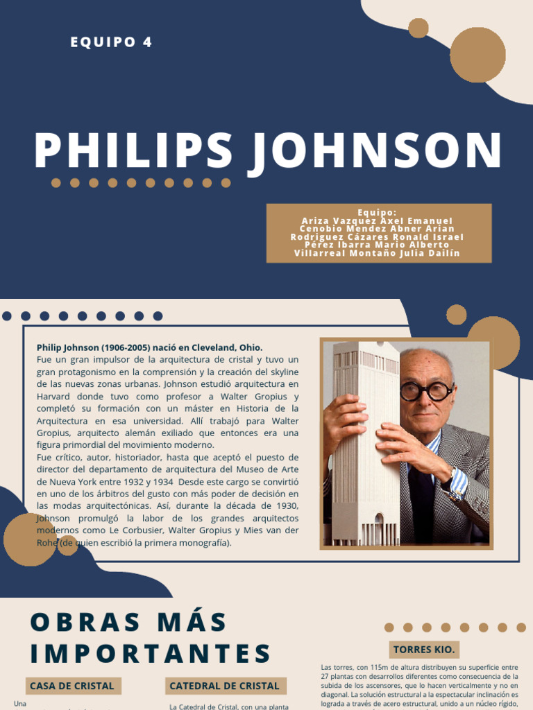 Philips Johnson_Equipo4 | PDF | Diseño | Diseño arquitectonico
