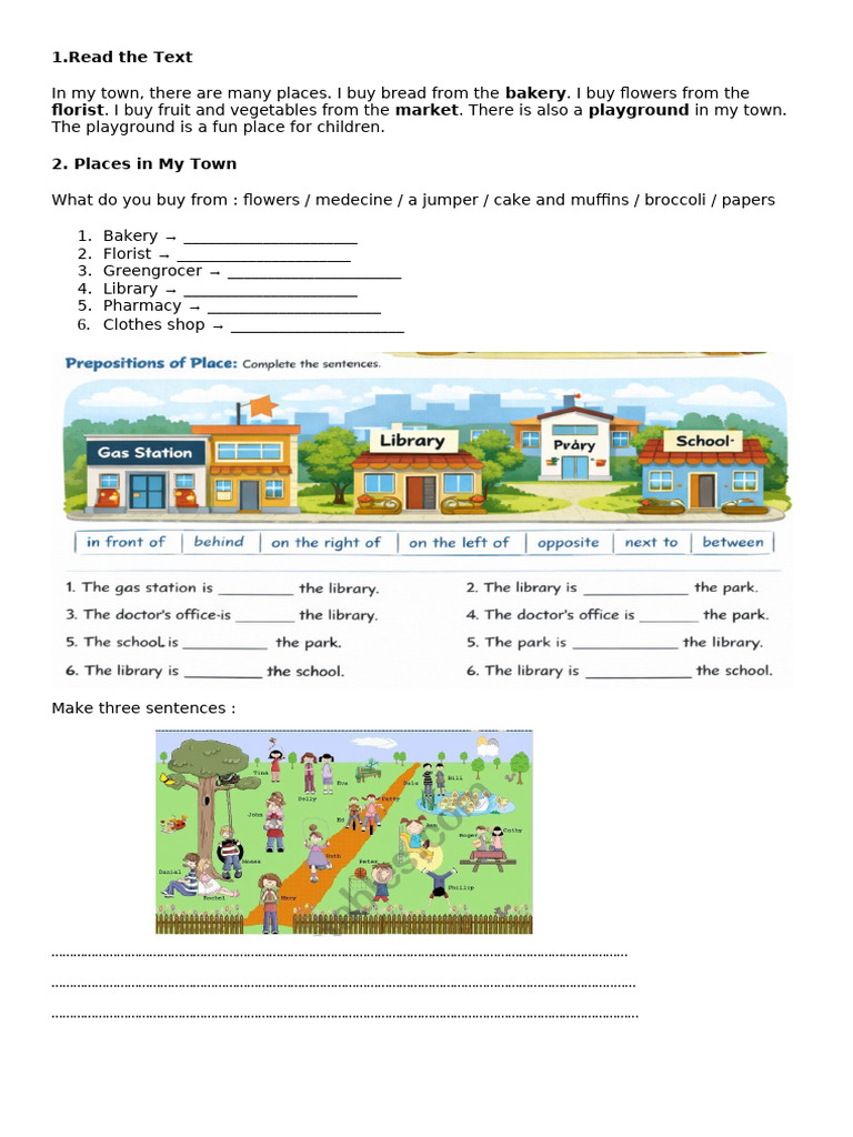 Worksheet by Me in My Town | PDF