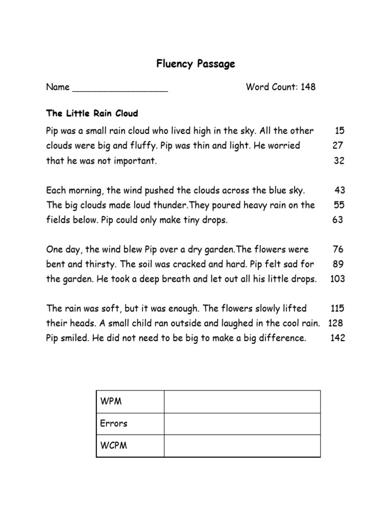 Level Up Fluency Passage | PDF